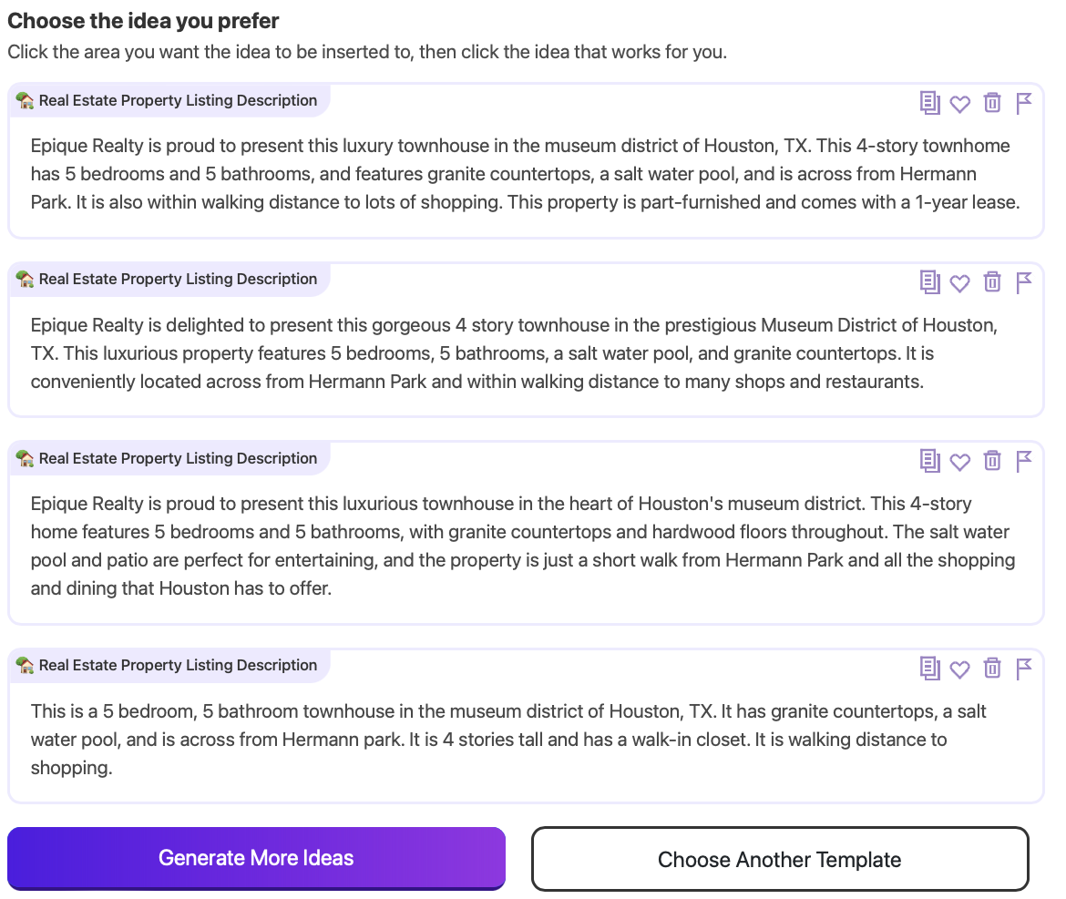 Epique AI Writing | Epique Cloud